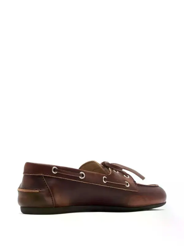 Miu Miu Lace-up Boat Shoes - Brown