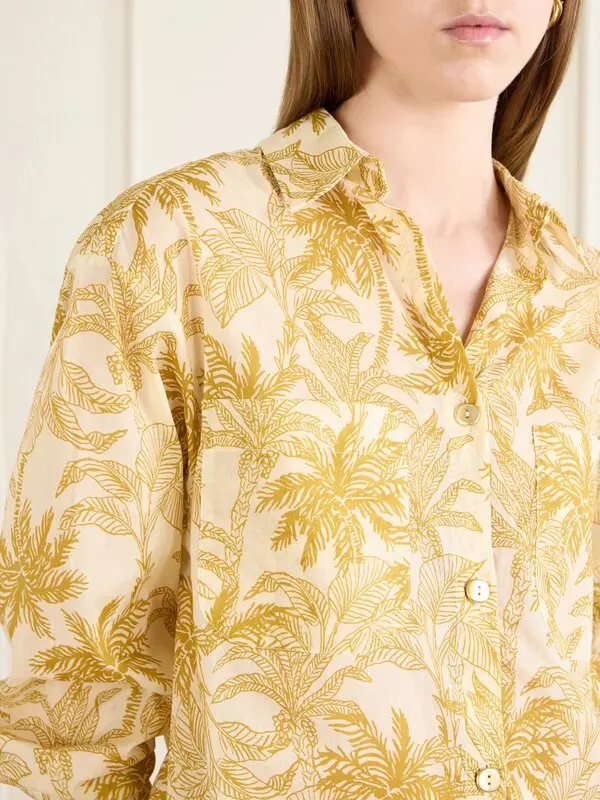 ERES Exotisme Printed Cotton-voile Shirt - Yellow