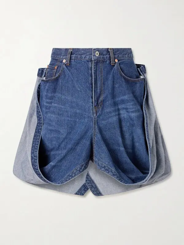 Sacai Folded Denim Skirt