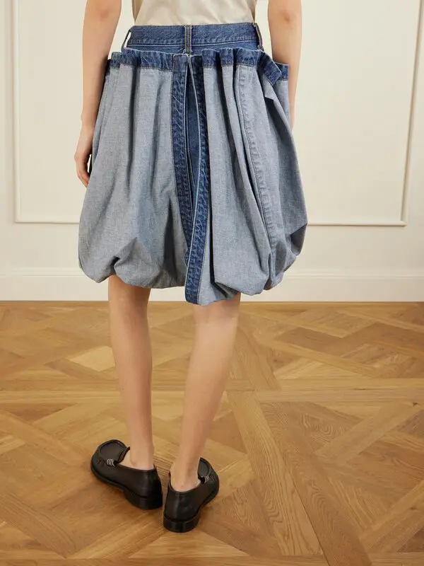Sacai Folded Denim Skirt