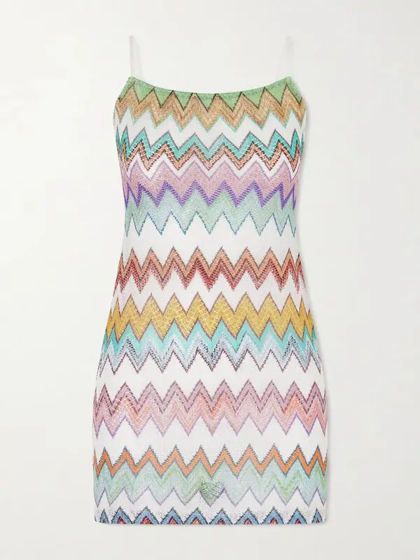 Missoni Striped Metallic Crocheted-knit Cover-up - Multi