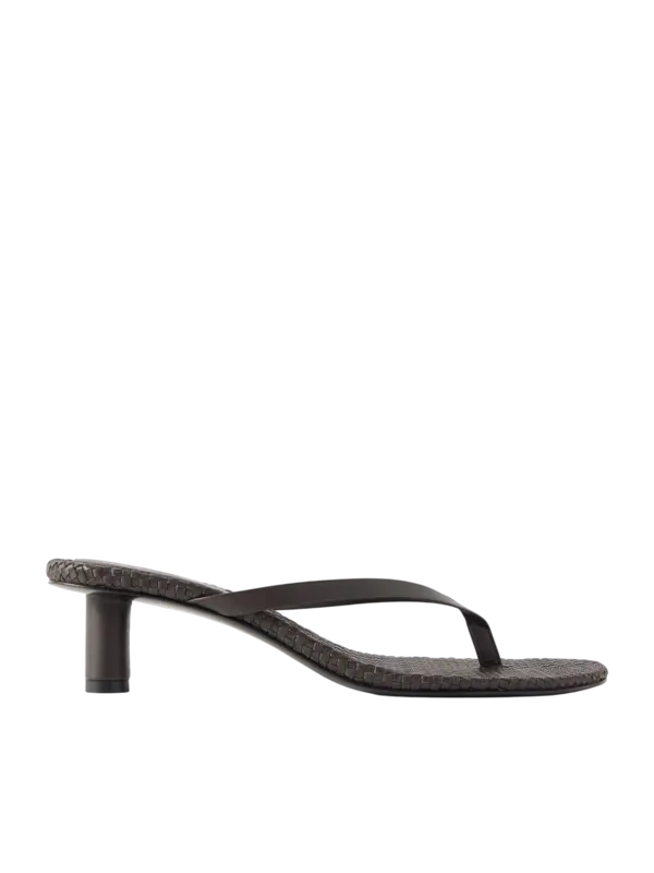 ST. AGNI Leather Sandals - Brown