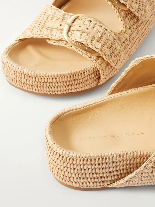 LOEFFLER RANDALL Nico Raffia Sandals