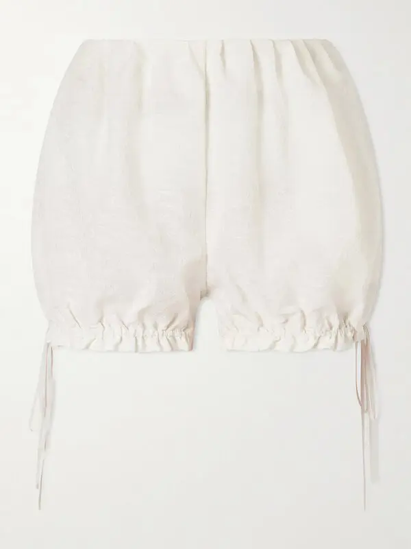 PAULINE DUJANCOURT Nina Jacquard-knit Shorts - Neutrals