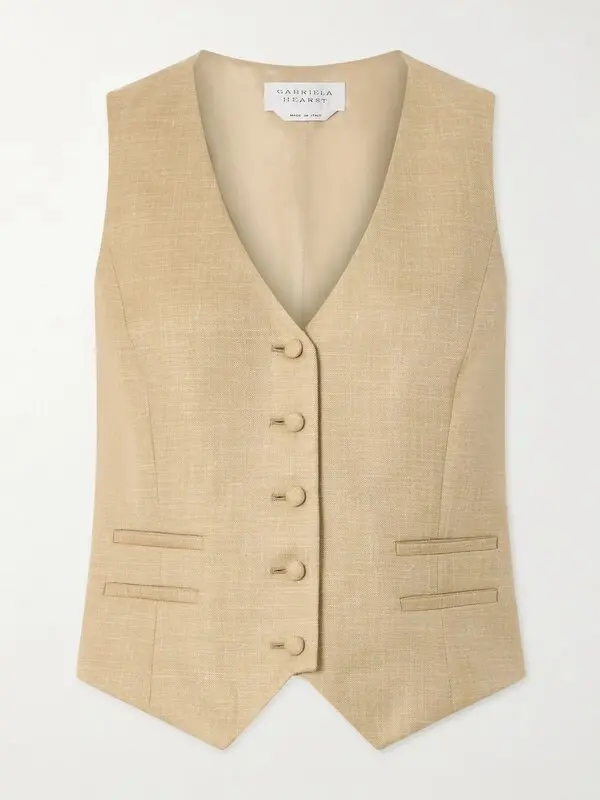 Gabriela Hearst Coleridge Wool-blend Twill Vest - Neutrals