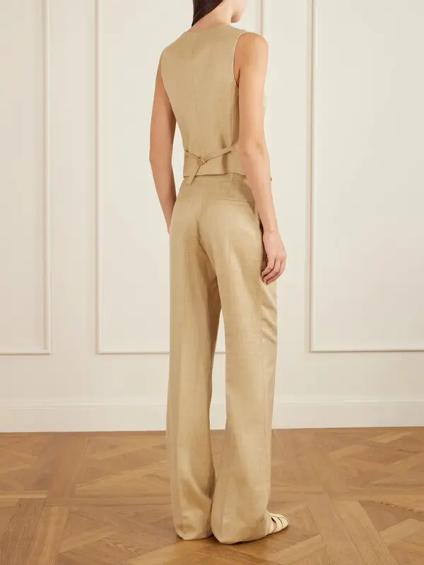 Gabriela Hearst Coleridge Wool-blend Twill Vest - Neutrals