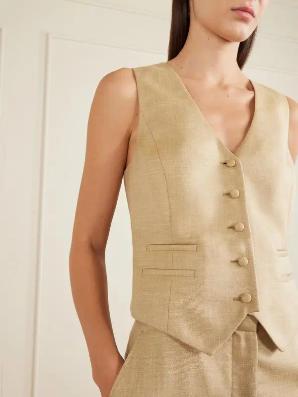 Gabriela Hearst Coleridge Wool-blend Twill Vest - Neutrals