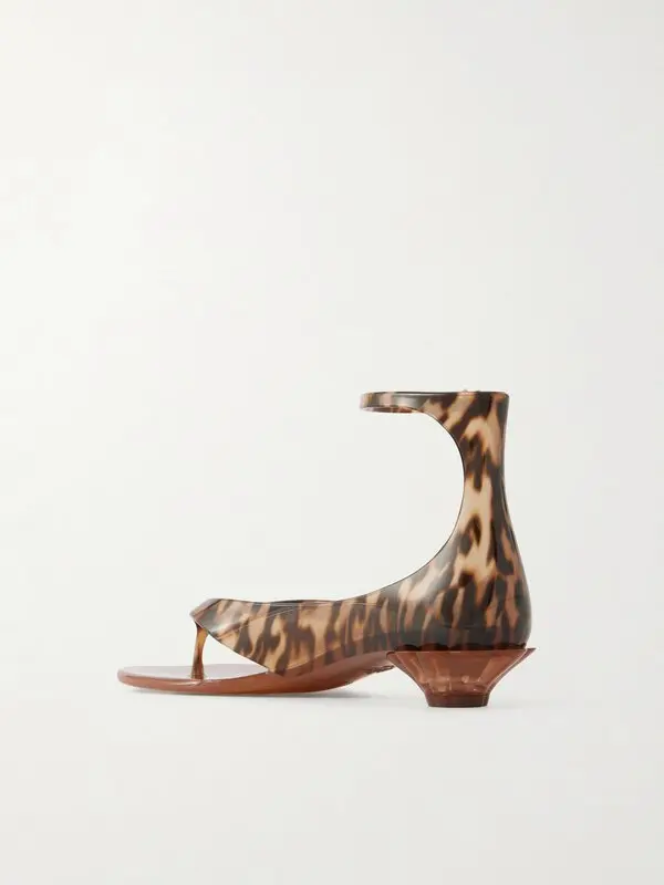Chloé Jelly Leopard-print Rubber Sandals - Brown