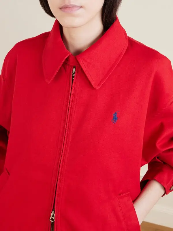 Polo Ralph Lauren Embroidered Cotton Bomber Jacket