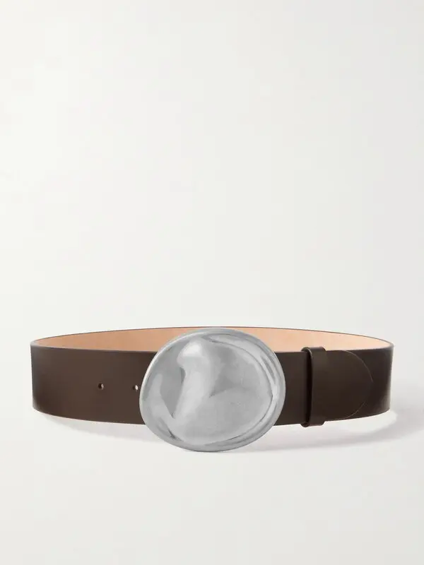 Khaite Keefe Leather Belt - Brown