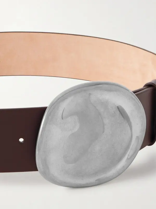 Khaite Keefe Leather Belt - Brown