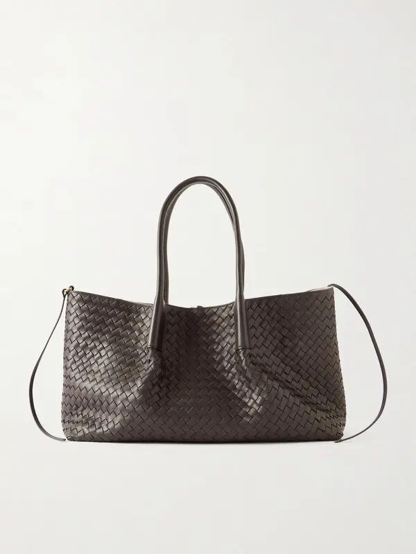 Bottega Veneta Pinacoteca Medium Intrecciato Leather Tote - Brown