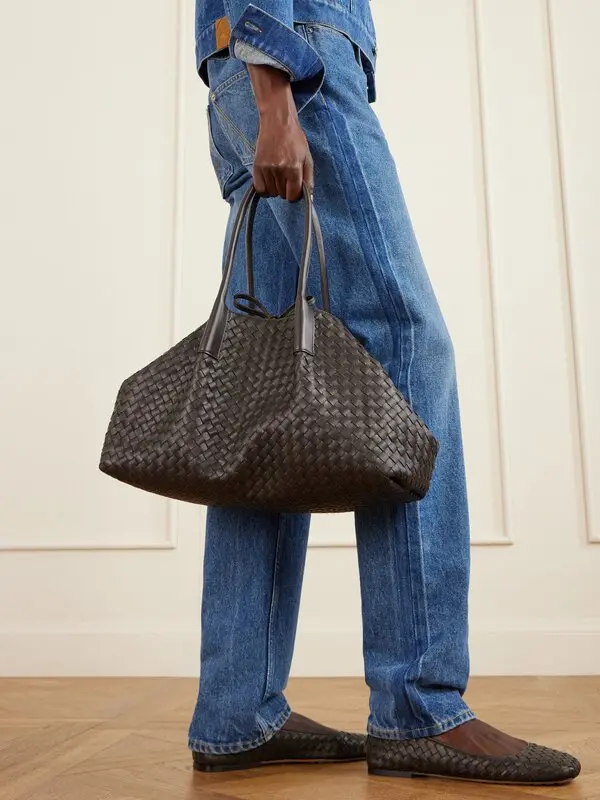 Bottega Veneta Pinacoteca Medium Intrecciato Leather Tote - Brown