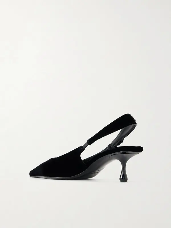 JIMMY CHOO Amel 50 Velvet Slingback Pumps