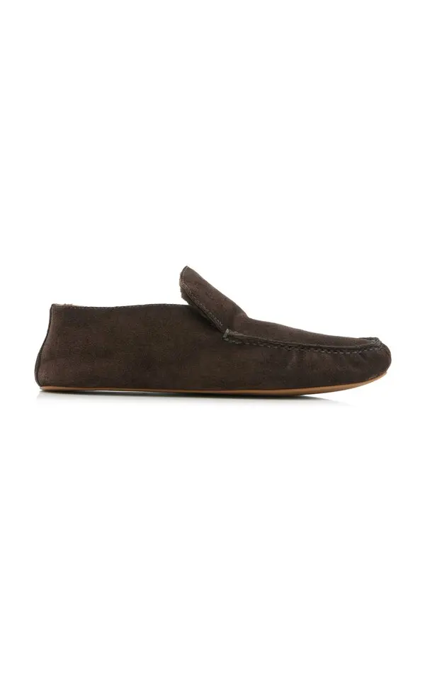 THE ROW Leo Shearling Loafers - Brown