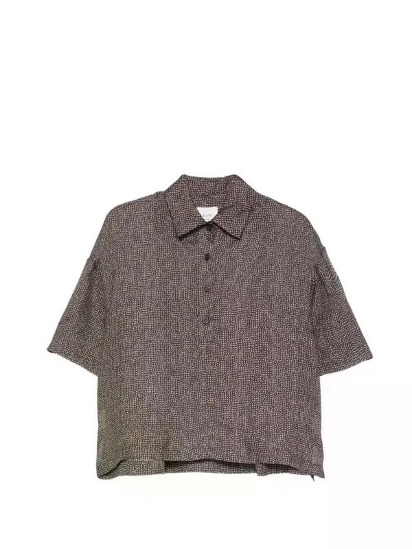 ALYSI Polka-dot Polo Top
