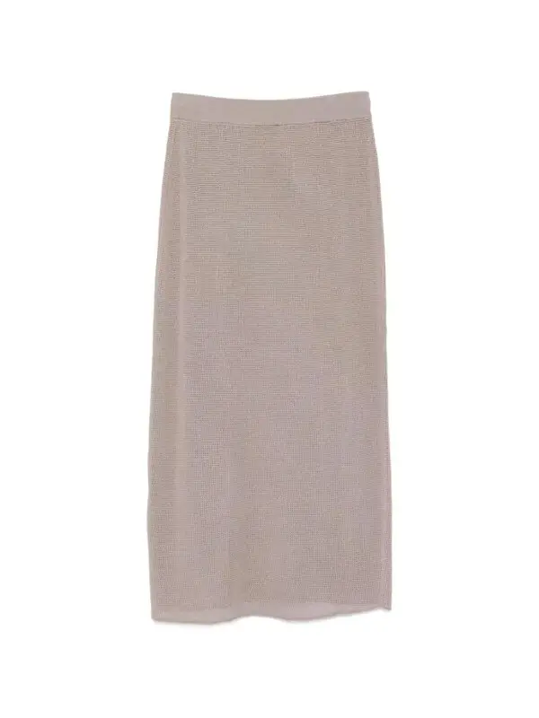 ALYSI Perforated Midi Skirt