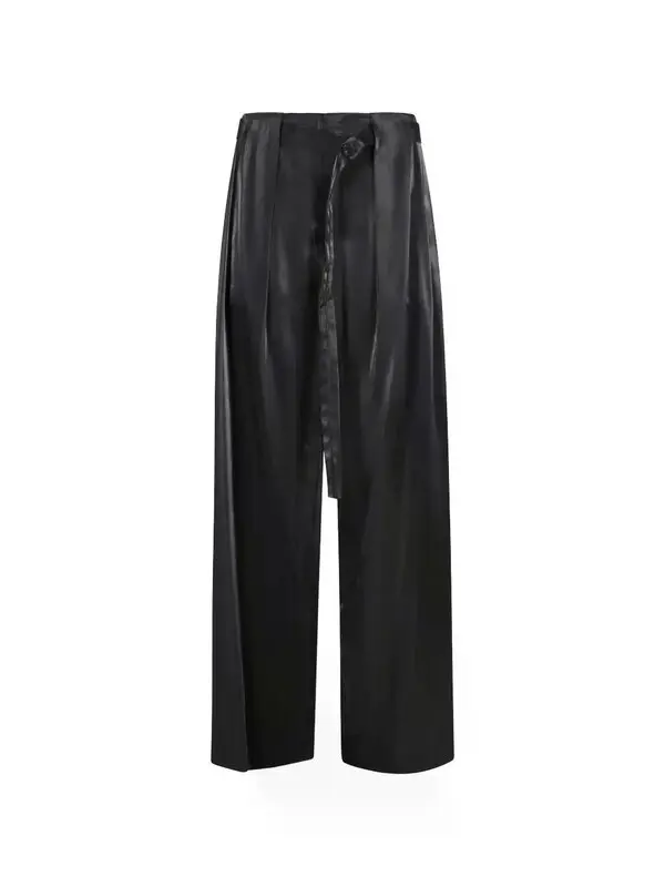 ISABELLE BLANCHE Belted Trousers - Black