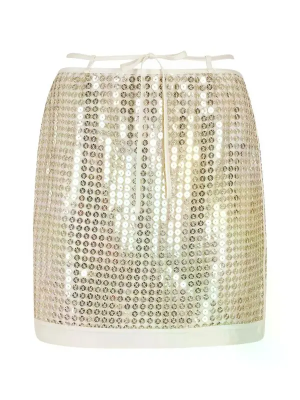 ISABELLE BLANCHE Sequinned Mini Skirt - Gold