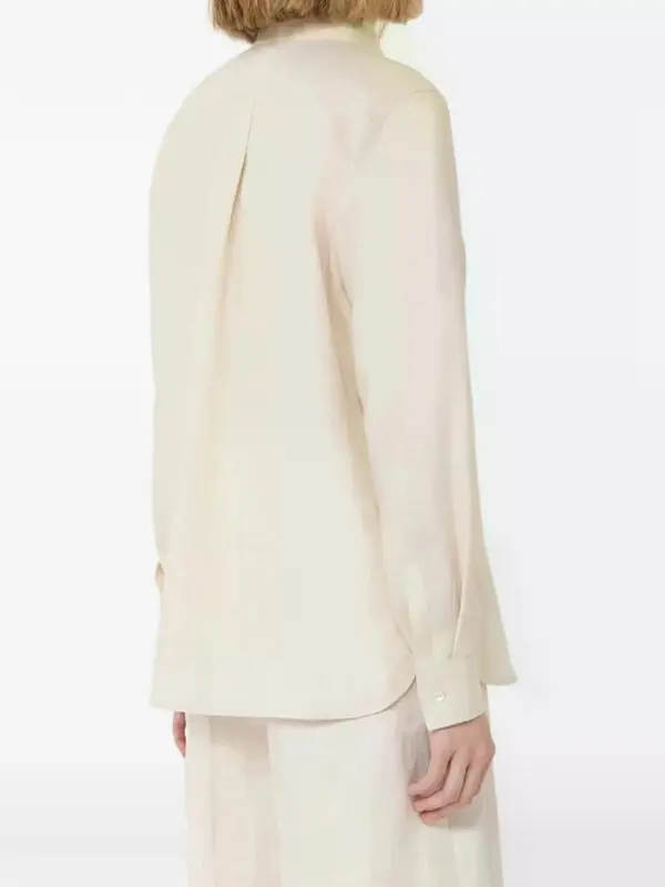 Max Mara Long-sleeve Linen Shirt - Neutrals