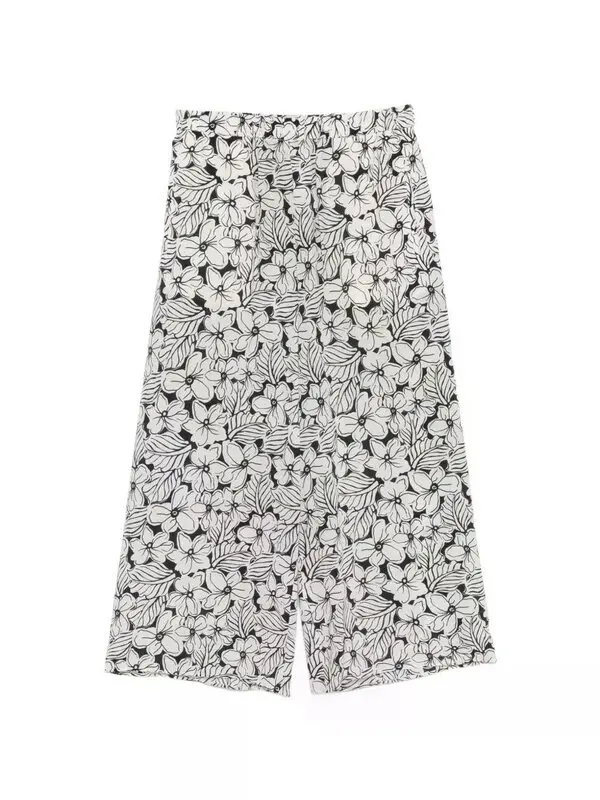 Max Mara Floral-pattern Trousers - White