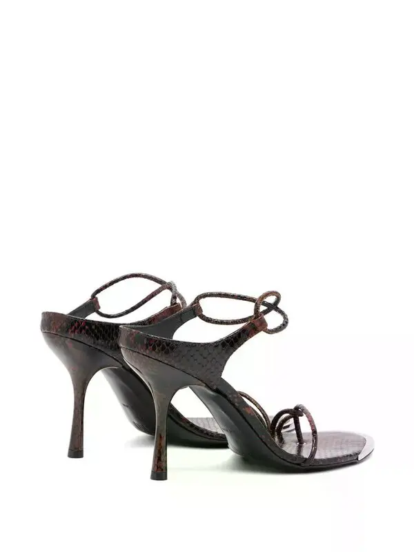 DIESEL® D-diam's Thin Cord Sandals In Croc-effect Leather