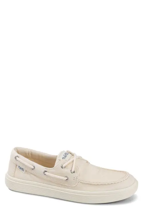 SALT LIFE The Mariner Boat Shoe - Off White