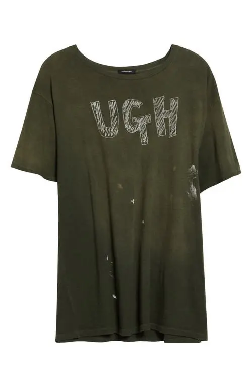 R13 Graphic Cotton & Cashmere T-shirt - Black