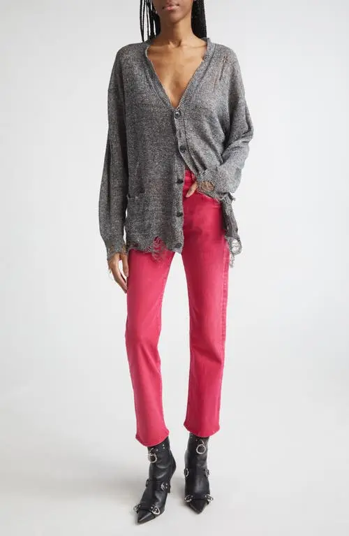 R13 Ripped Linen Cardigan