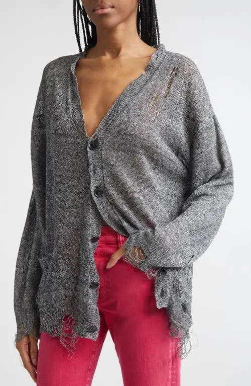 R13 Ripped Linen Cardigan