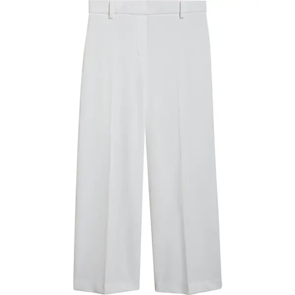 Anne Klein Wide Leg Crop Pants - Crisp White