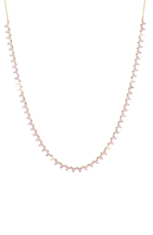 Adina Reyter 14k Gold Pink Sapphire & Diamond Necklace - Yellow Gold