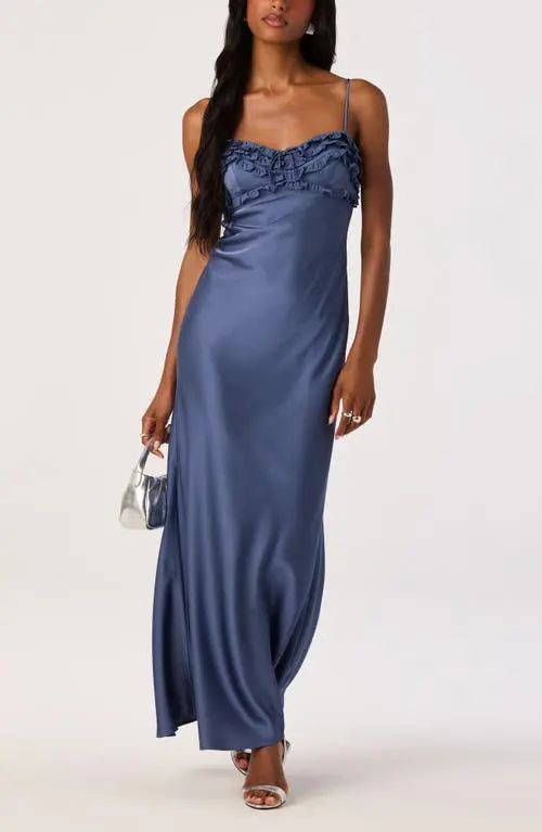 Astr The Label Jade Slipdress - Slate Blue