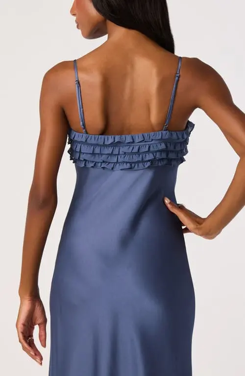 Astr The Label Jade Slipdress - Slate Blue
