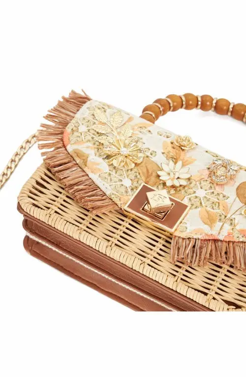 Dune London Blooms Raffia Handheld Bag