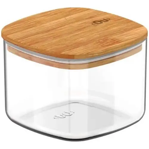 OU Stackable Airtight Food Storage Container With Wood Lid
