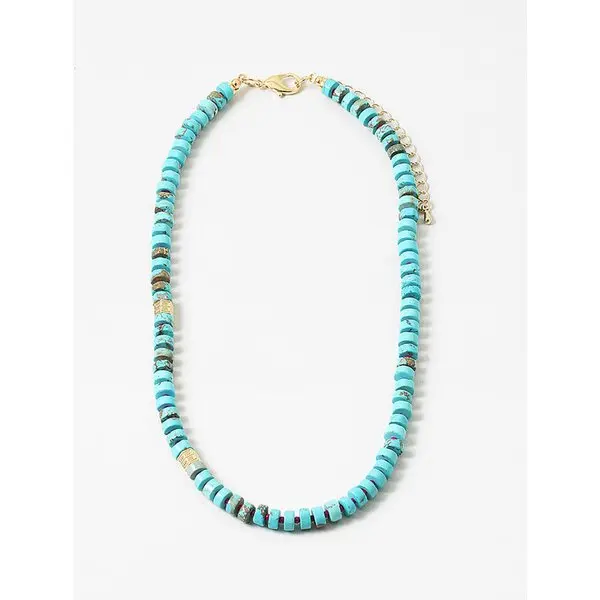 ERIN MCDERMOTT JEWELRY All You Need Is Love Gemstone Turquoise Necklace - Blue