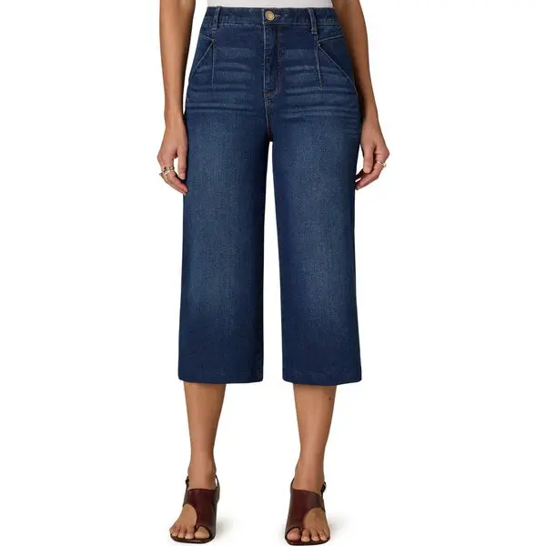 Wit & Wisdom Wyatt Skyrise V-pocket Wide Leg Denim Culottes