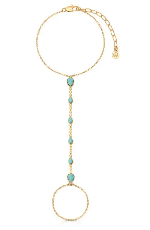 Ettika Faux Hand Chain - Turquoise