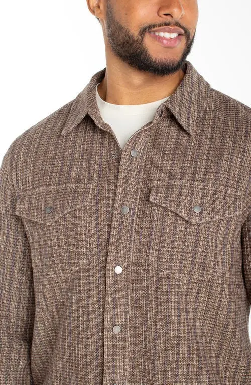 LIVERPOOL Stripe Cotton & Linen Overshirt