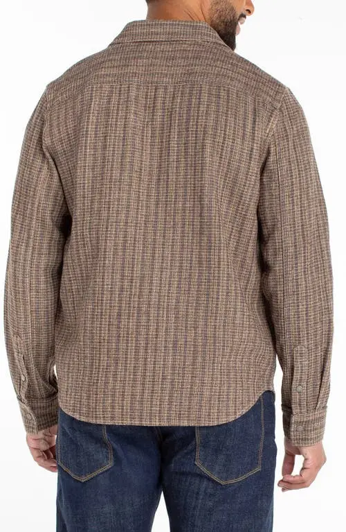 LIVERPOOL Stripe Cotton & Linen Overshirt