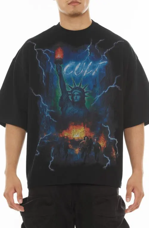 CULT OF INDIVIDUALITY Big Apple Oversize Graphic T-shirt