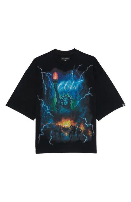 CULT OF INDIVIDUALITY Big Apple Oversize Graphic T-shirt