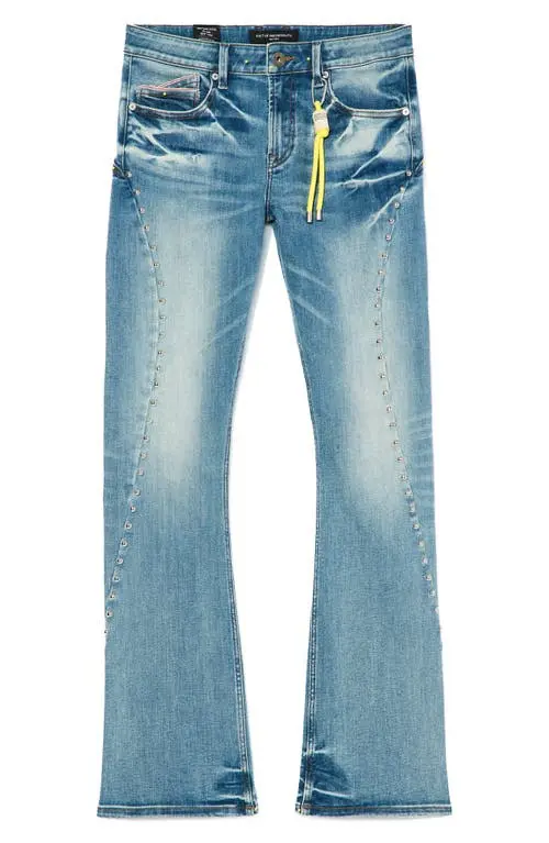 CULT OF INDIVIDUALITY Lenny 603 Bootcut Jeans With Stud Embellishments - Icy