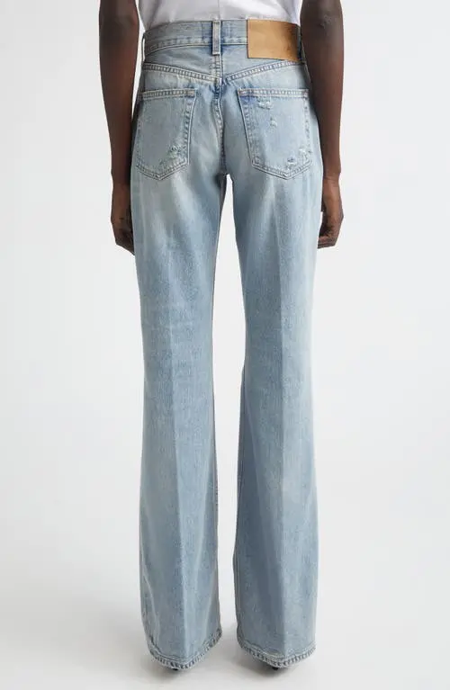 HAIKURE Flora Distressed Flared Jeans
