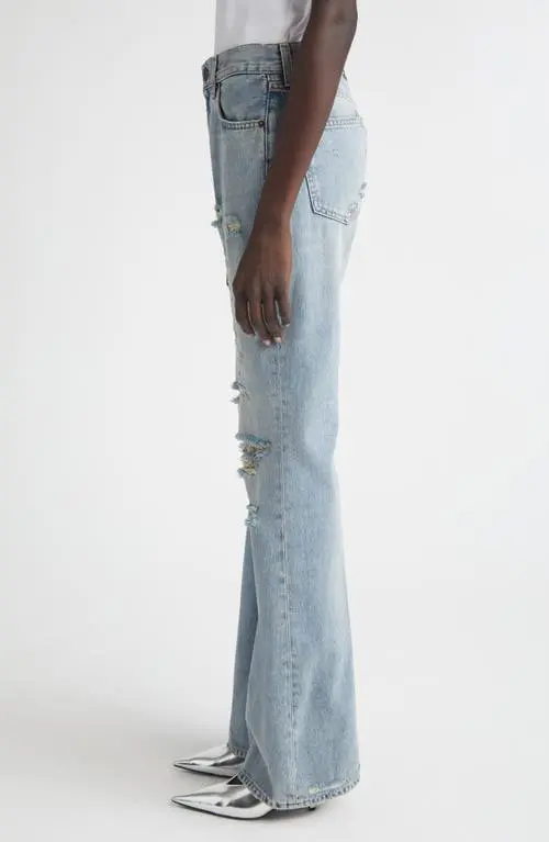 HAIKURE Flora Distressed Flared Jeans