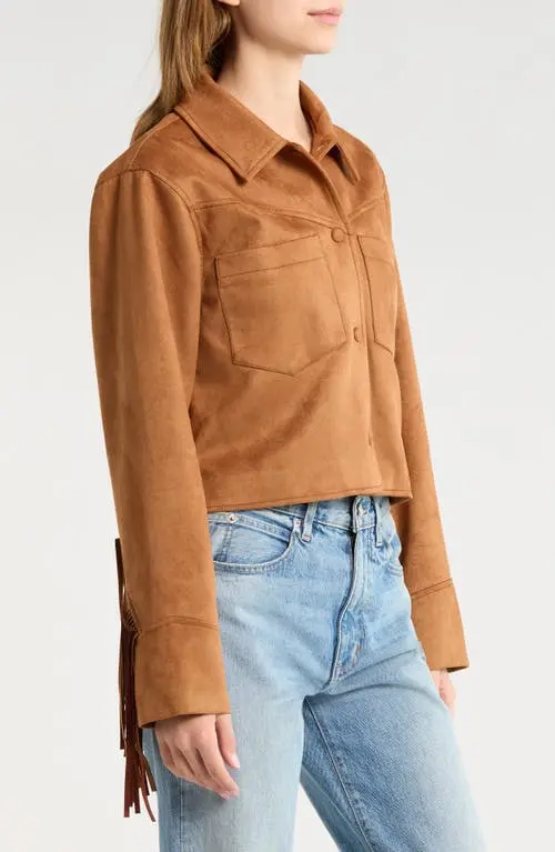 Steve Madden Fringe Faux Suede Jacket