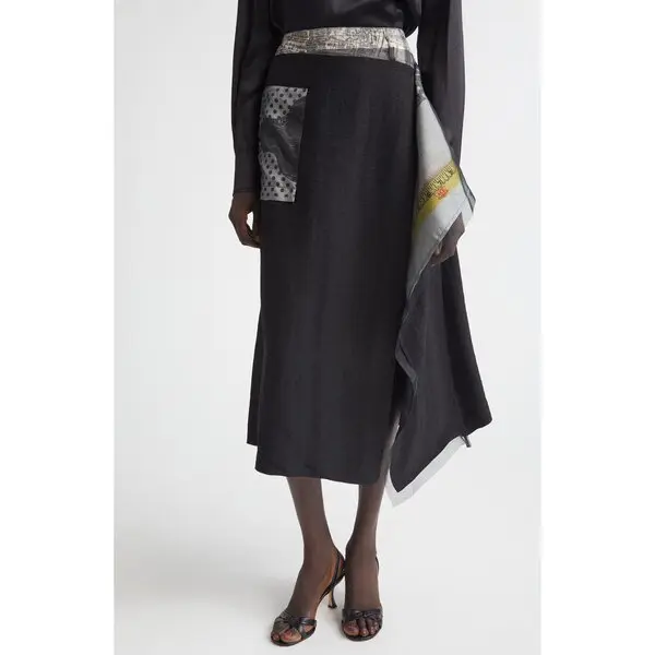 JASON WU Collage Printed Midi Skirt
