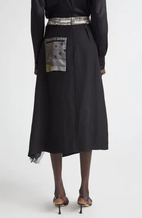JASON WU Collage Printed Midi Skirt