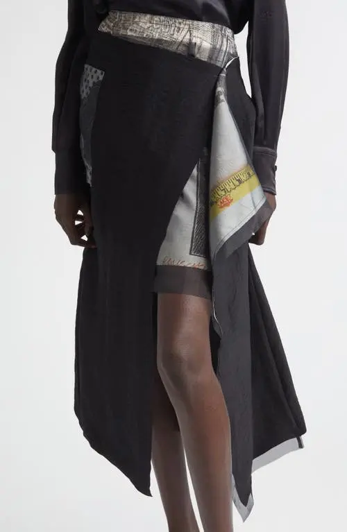 JASON WU Collage Printed Midi Skirt